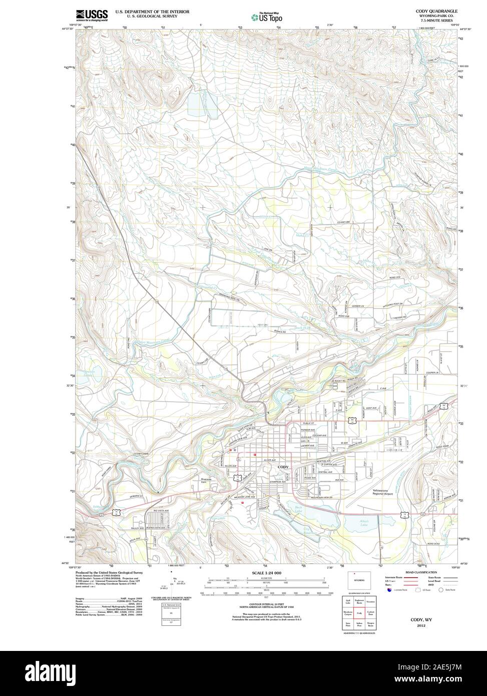 Map of cody Cut Out Stock Images & Pictures - Alamy