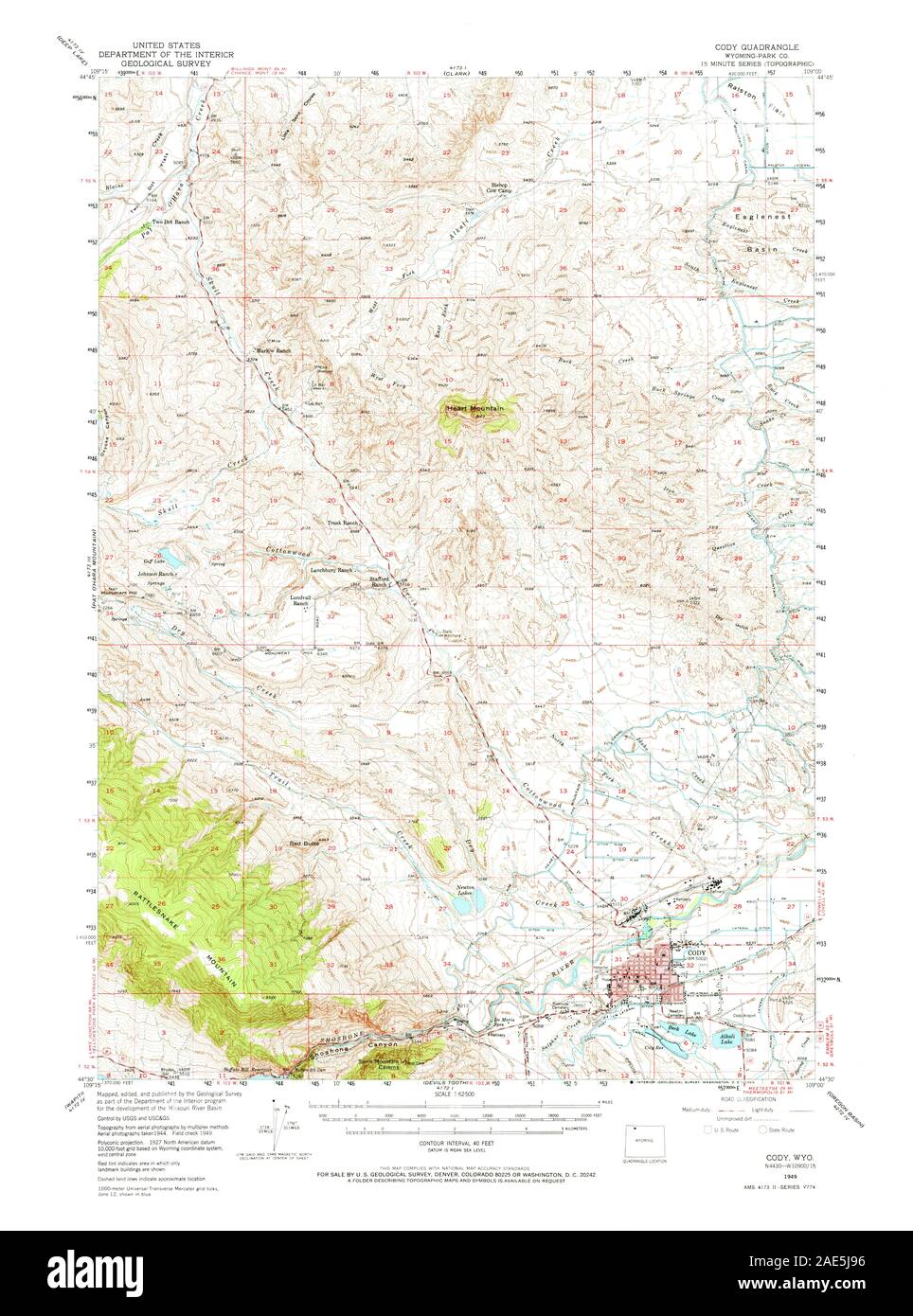 Map of cody Cut Out Stock Images & Pictures - Alamy