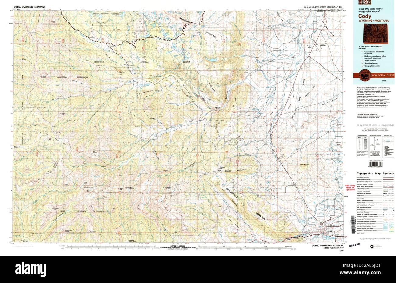Map of cody Cut Out Stock Images & Pictures - Alamy