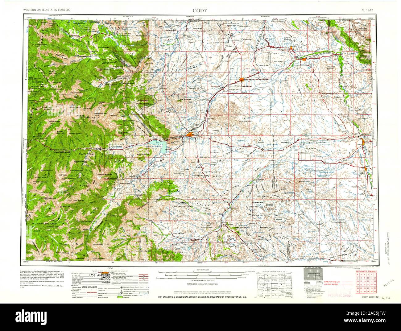 Map of cody Cut Out Stock Images & Pictures - Alamy