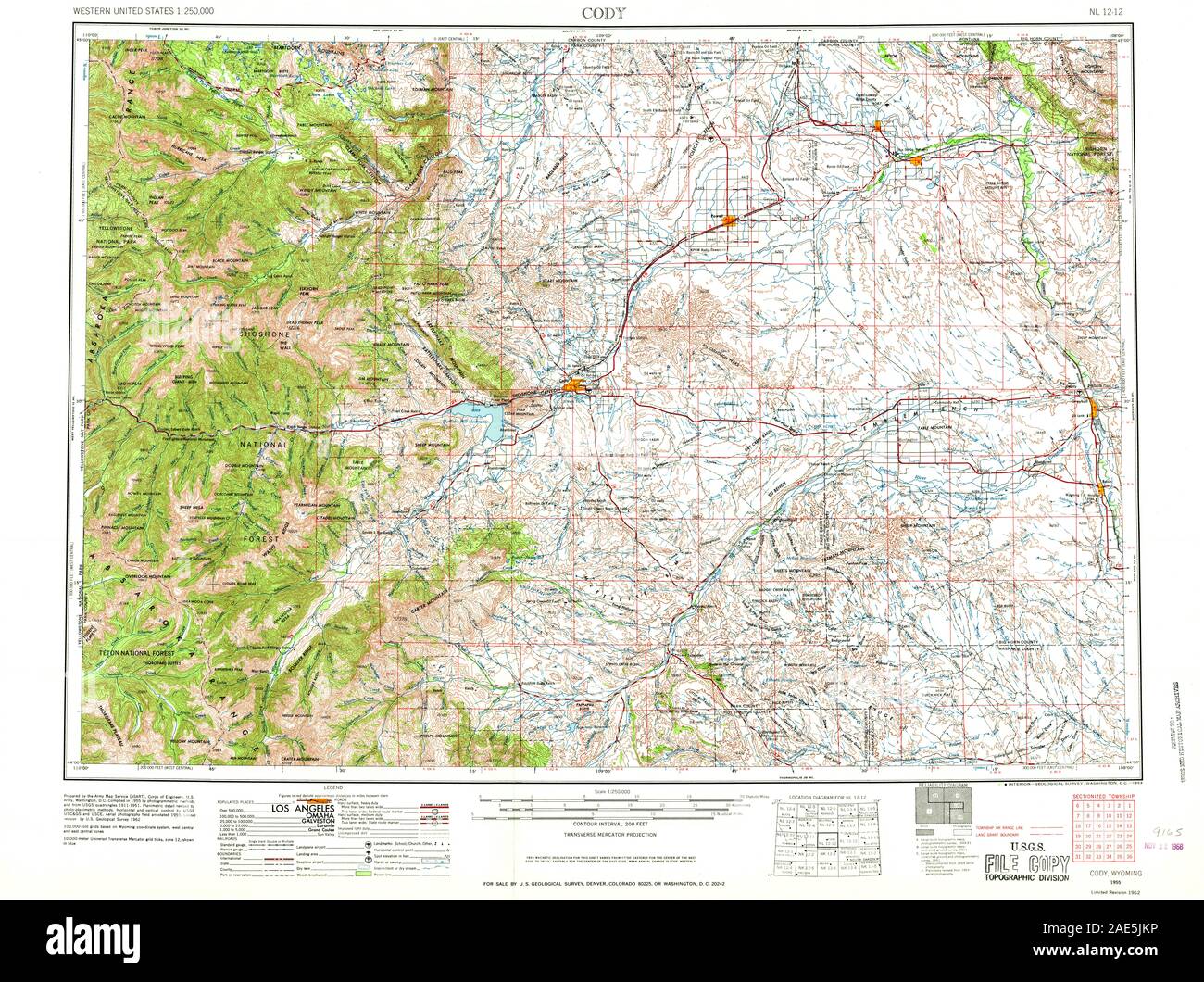 Map of cody Cut Out Stock Images & Pictures - Alamy