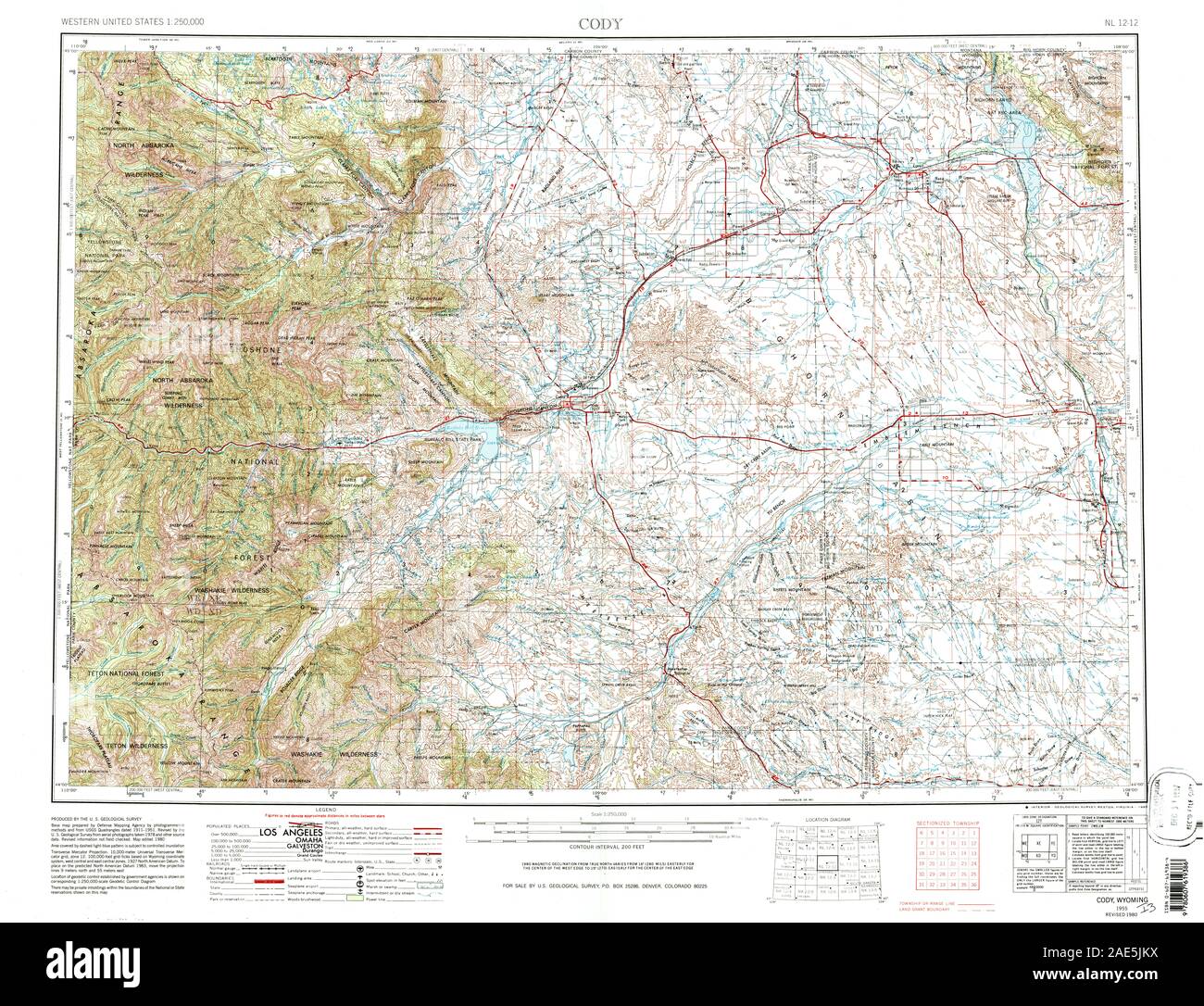 Map of cody Cut Out Stock Images & Pictures - Alamy