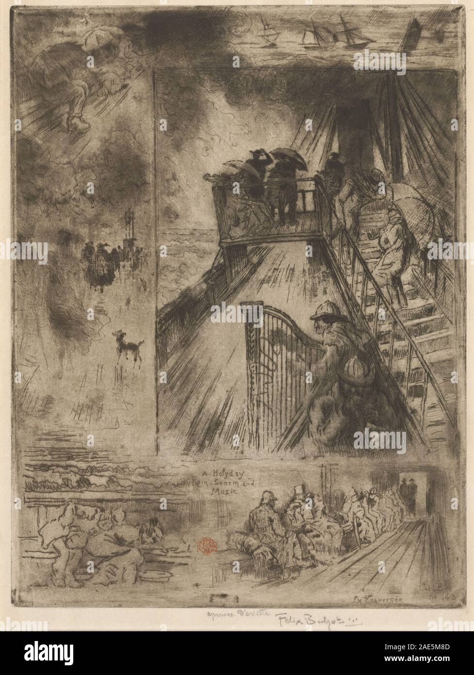 La Traversée (The Passage); 1879-1885 Félix-Hilaire Buhot, La Traversée (The Passage), 1879-1885 ...