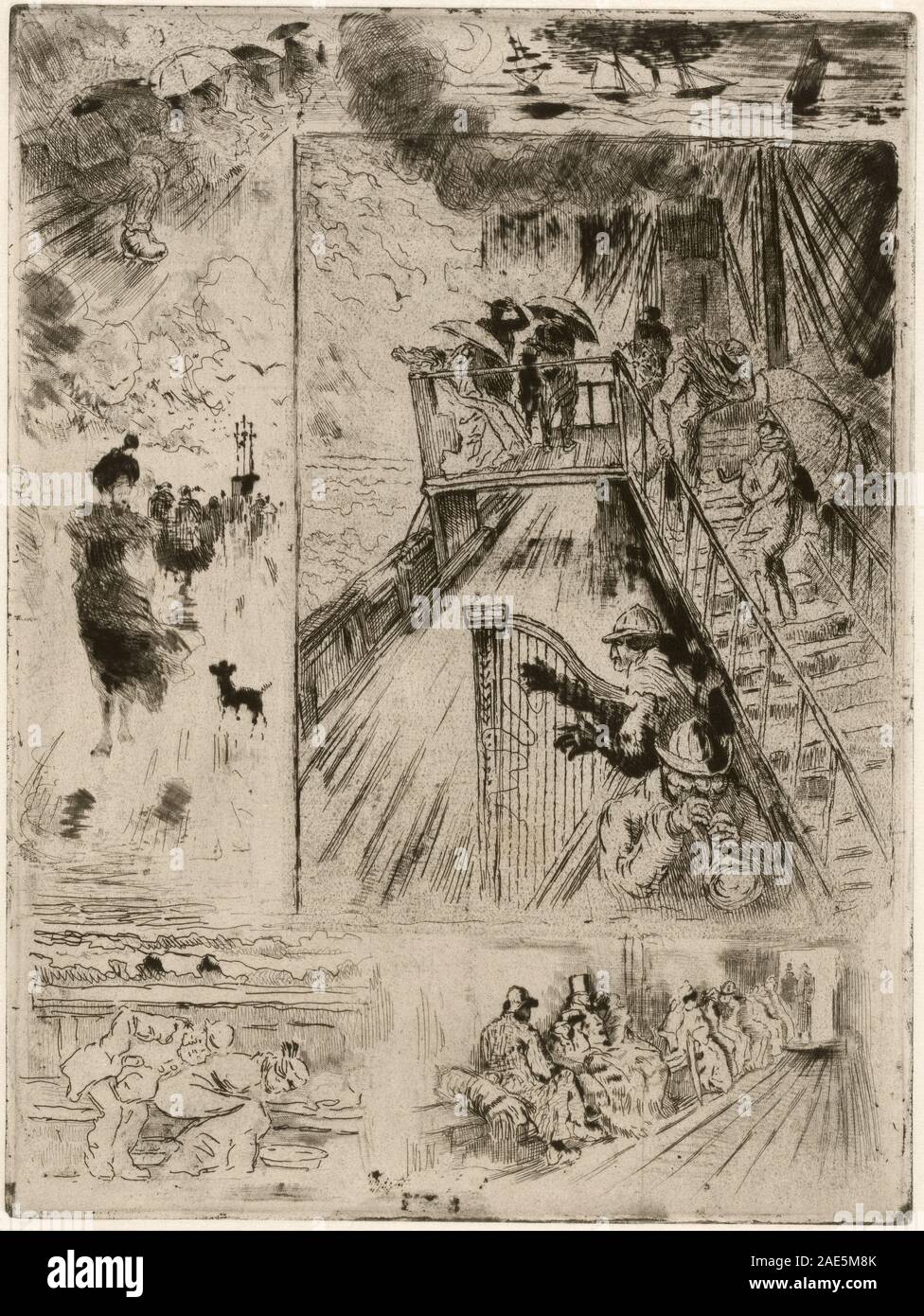 La Traversée (The Passage); 1879-1885 Félix-Hilaire Buhot, La Traversée (The Passage), 1879-1885 ...