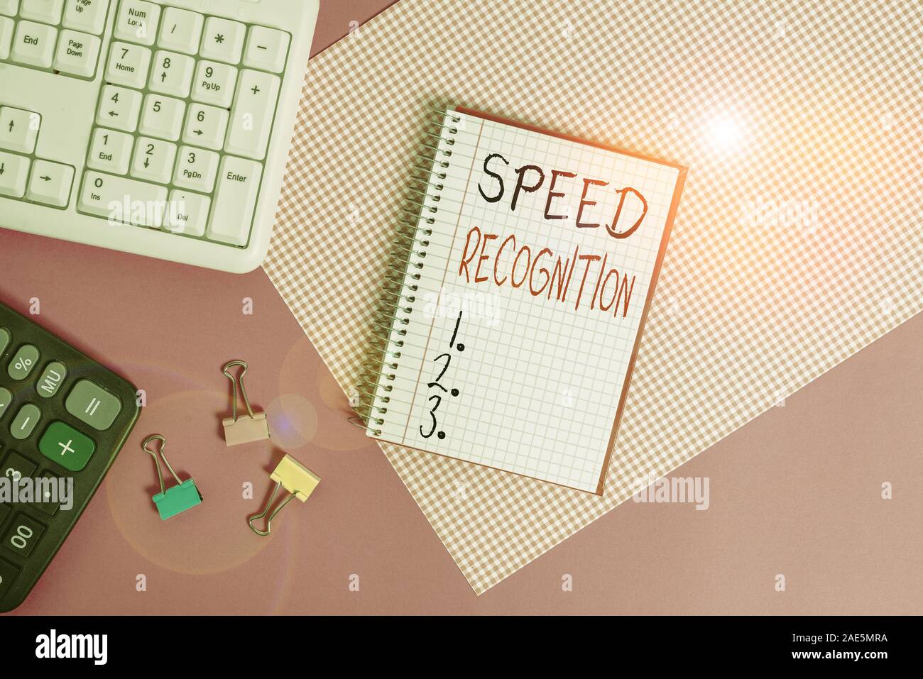 Handwriting text Speed Recognition. Conceptual photo technology used to ...