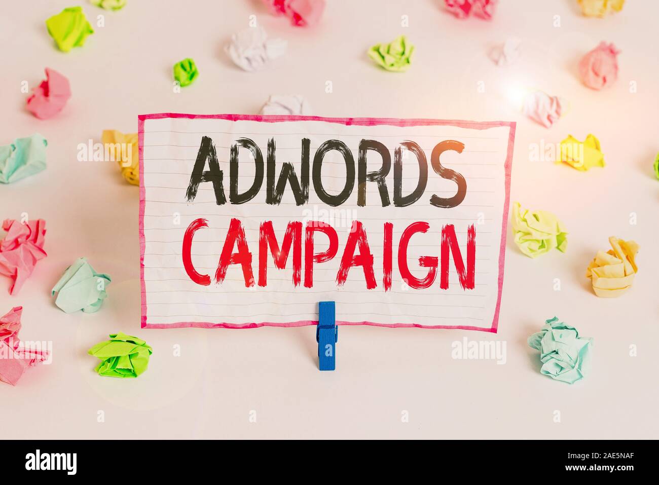Handwriting text writing Adwords Campaign. Conceptual photo strategy ...