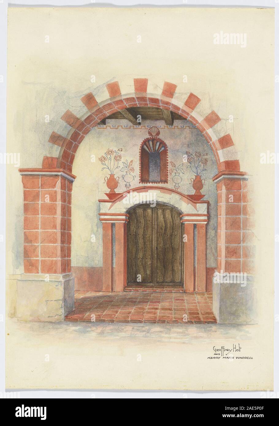 A 1938 restoration drawing by Geoffrey Holt and Harry Mann Waddell ...