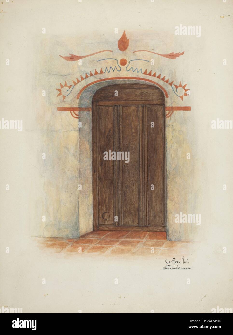 A 1937 architectural drawing by Geoffrey Holt and Harry Mann Waddell ...