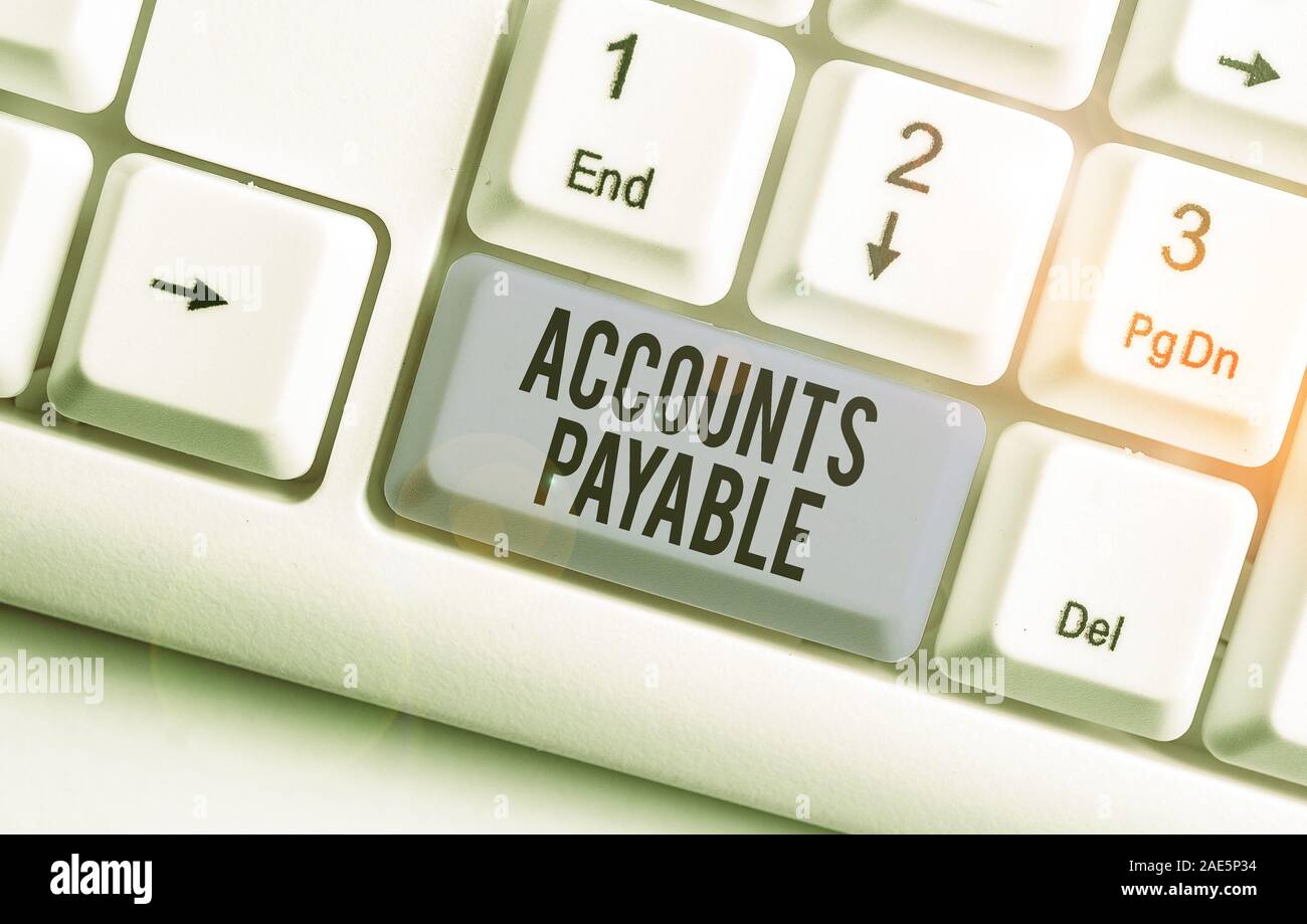 Writing note showing Accounts Payable. Business concept for money owed ...