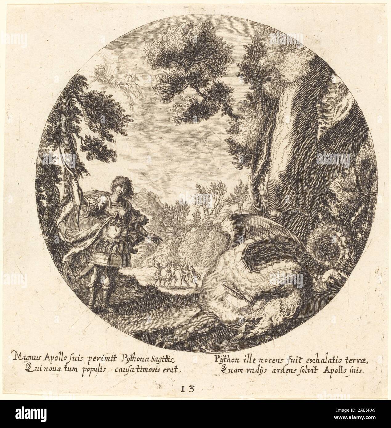 Apollo Killing the Python; 1665date Georg Andreas Wolfgang, the Elder ...