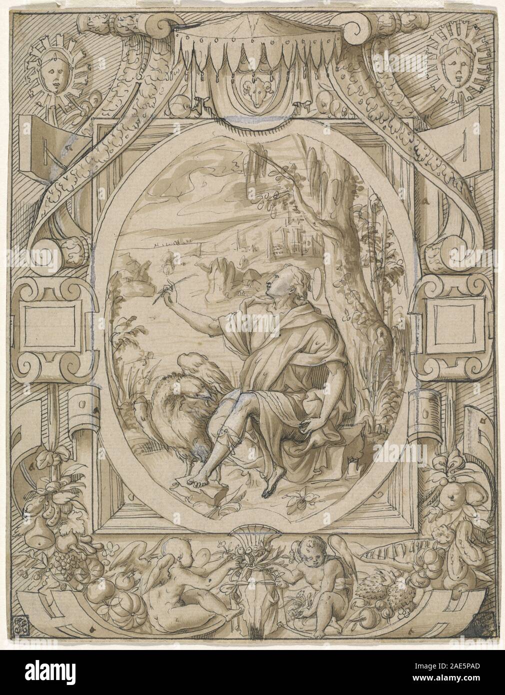 Saint John on Patmos; circa 1547 date Geoffroy Dumoûtier, Saint John on ...
