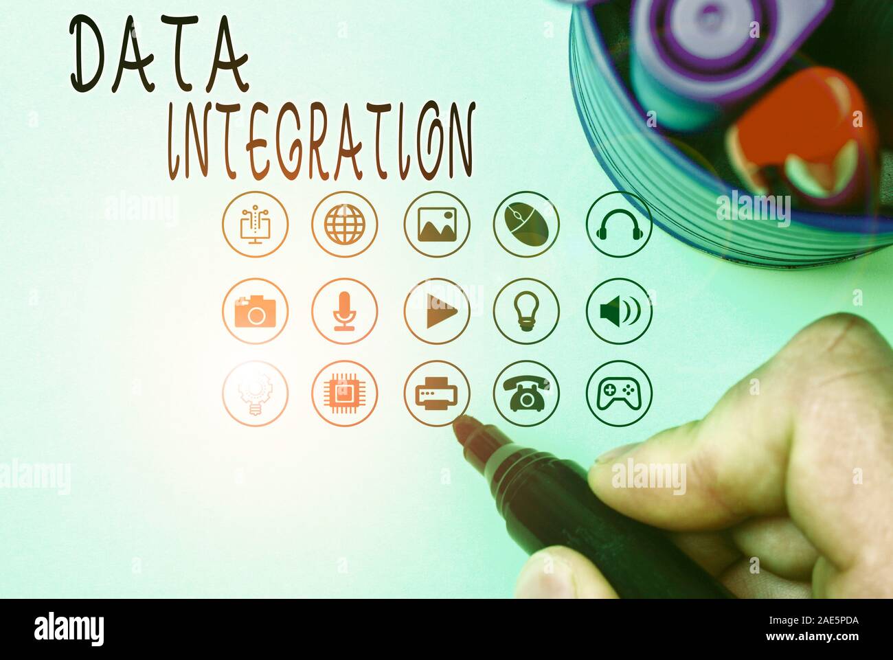 Handwriting Text Data Integration Conceptual Photo Involves Combining Data Residing In