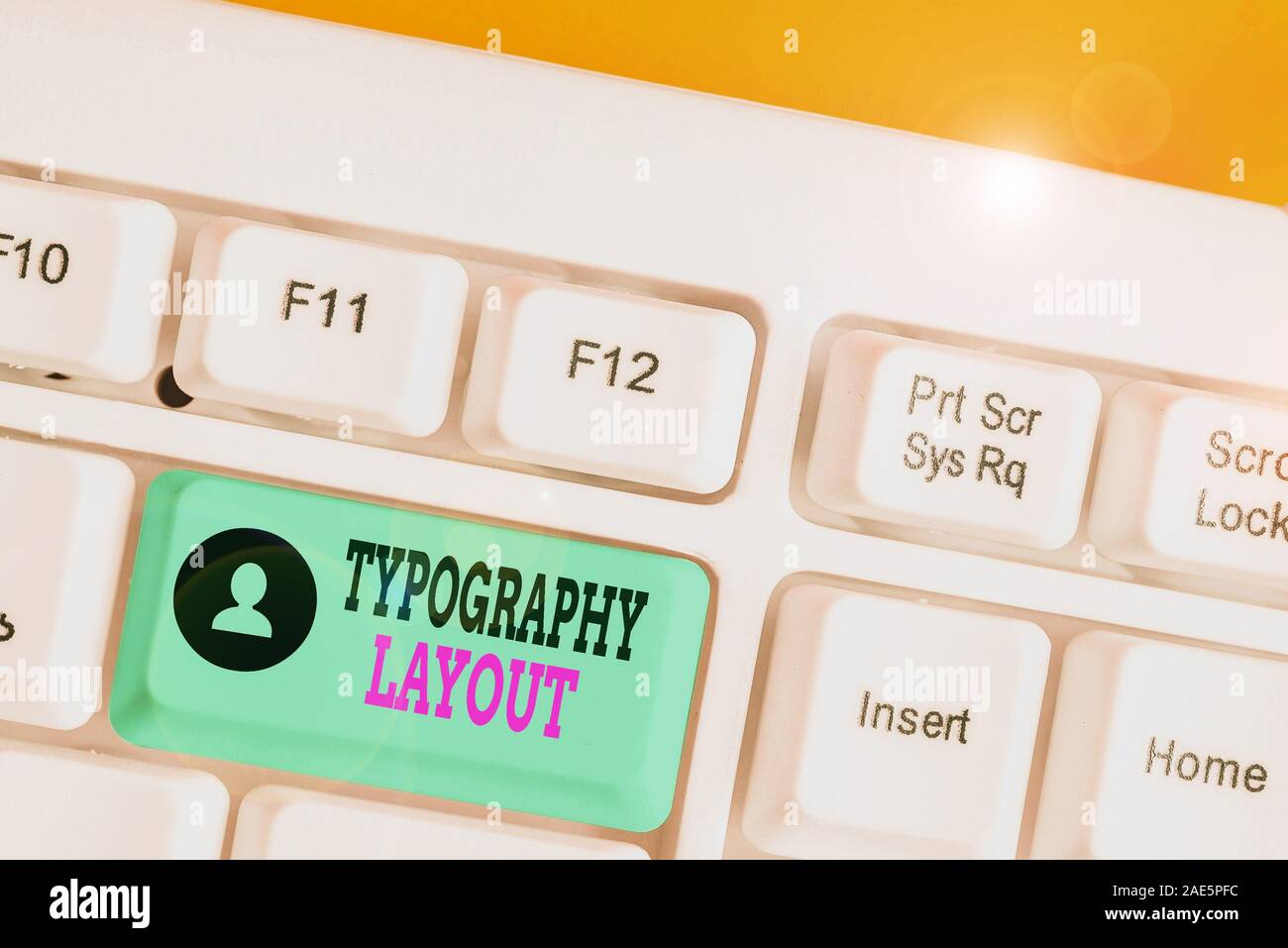 Writing note showing Typography Layout. Business concept for theory and ...