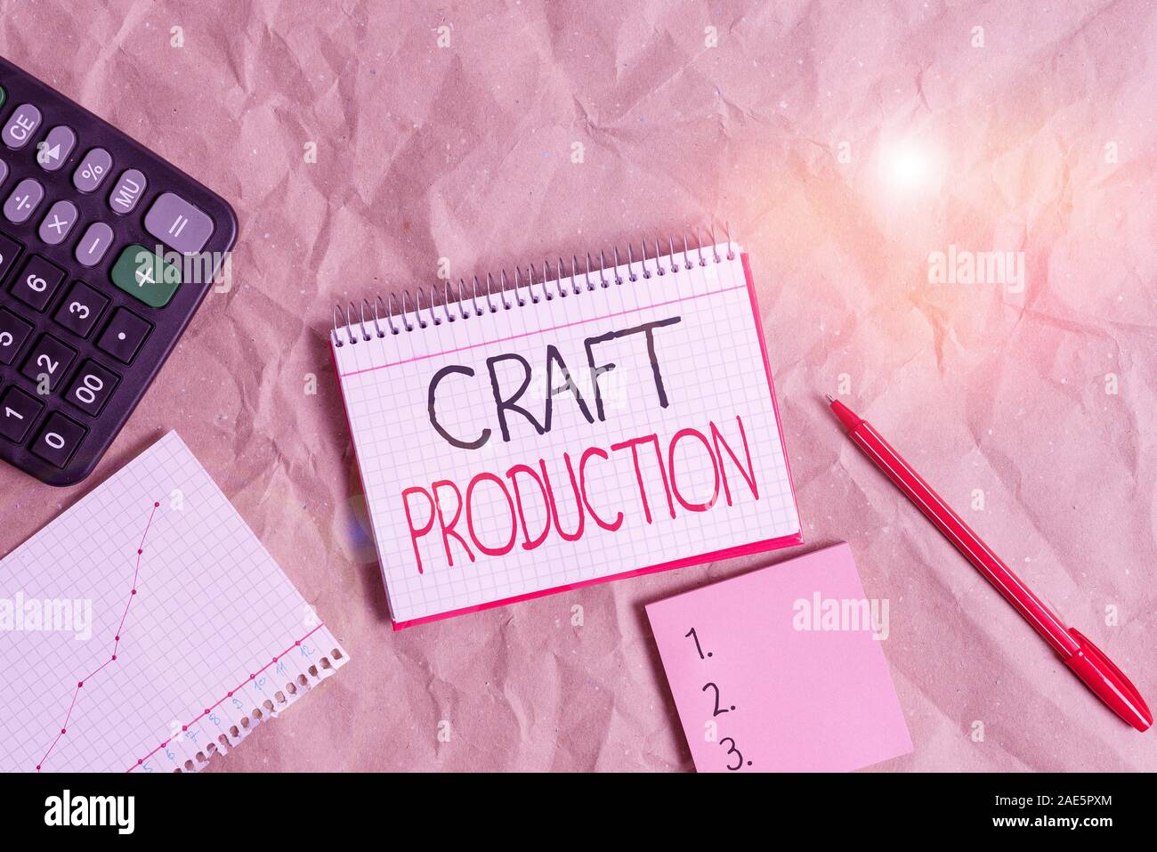 Text sign showing Craft Production. Business photo text process of ...