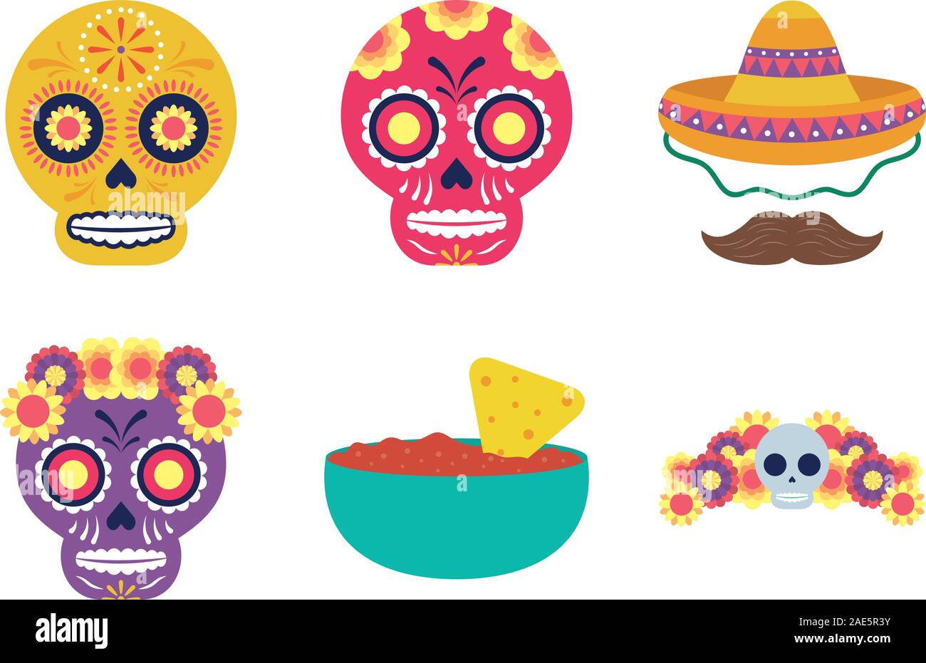 bundle of mexican set icons Stock Vector Image & Art - Alamy
