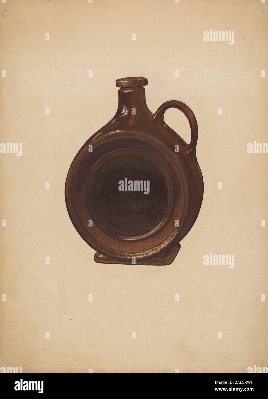 A circa 1939 pottery jug by George C. Brown, illustrating ceramic ...