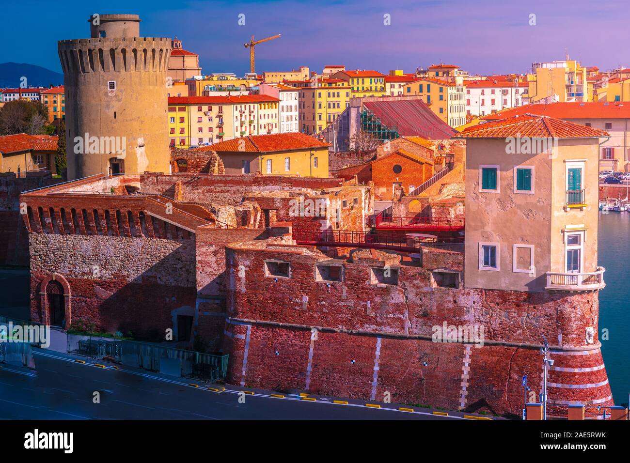 The medieval fort in Livorno, Italy. Great old architecture. One of the main attractions for ...