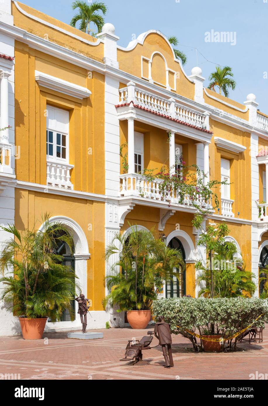 Buildings in the old city in Cartagena, Colombia Stock Photo - Alamy