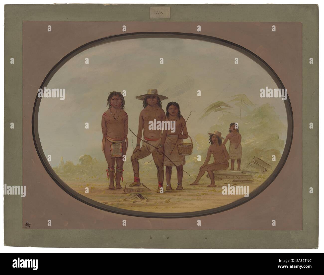 Five Maya Indians; 1855/1869 George Catlin, Five Maya Indians, 1855 ...