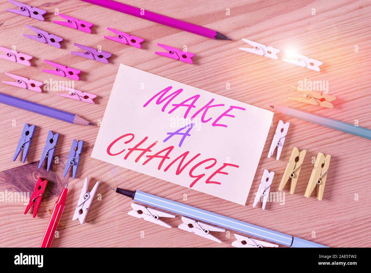 Handwriting text Make A Change. Conceptual photo Create a Difference ...