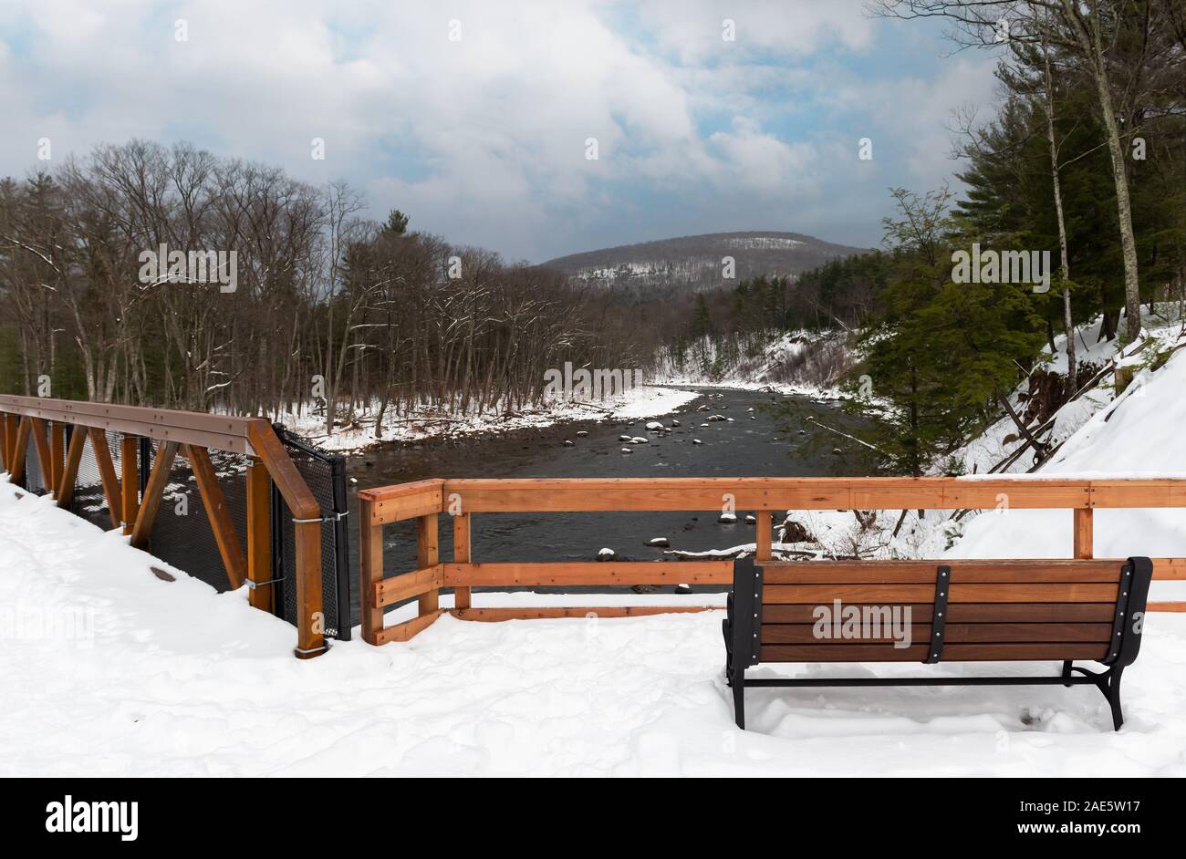 Newly opened Boiceville Bridge on the Ashokan Rail Trail in the Hudson ...
