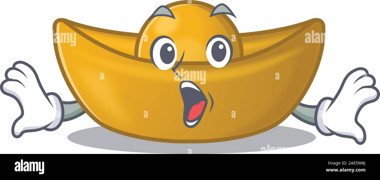 Surprised chinese ingot face gesture on cartoon style Stock Vector ...