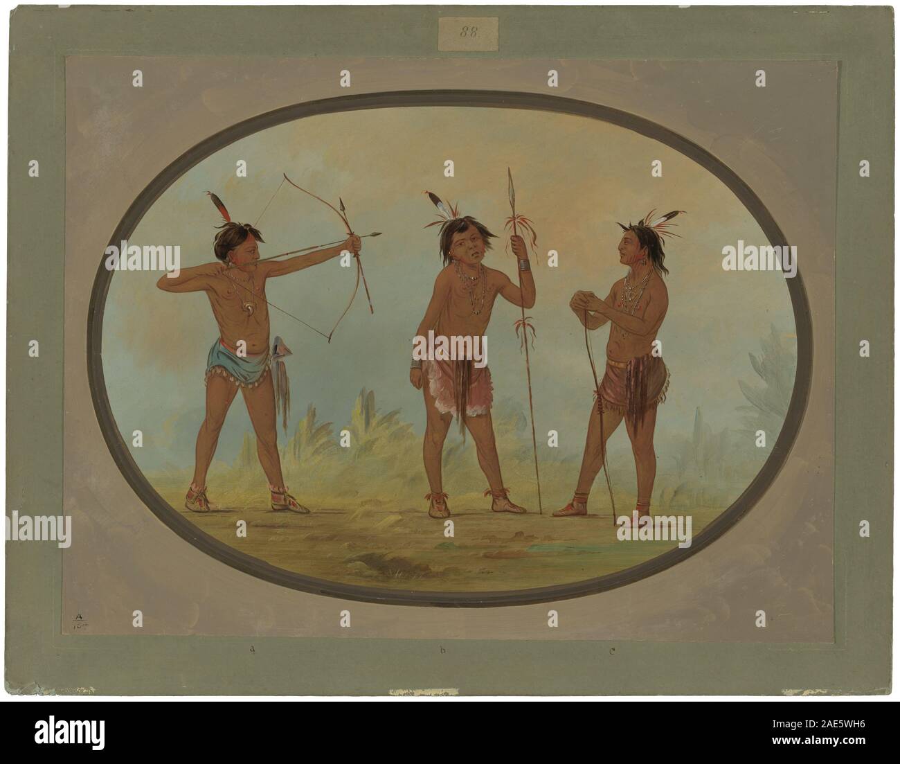 George catlin three shoshonee warriors hi-res stock photography and ...