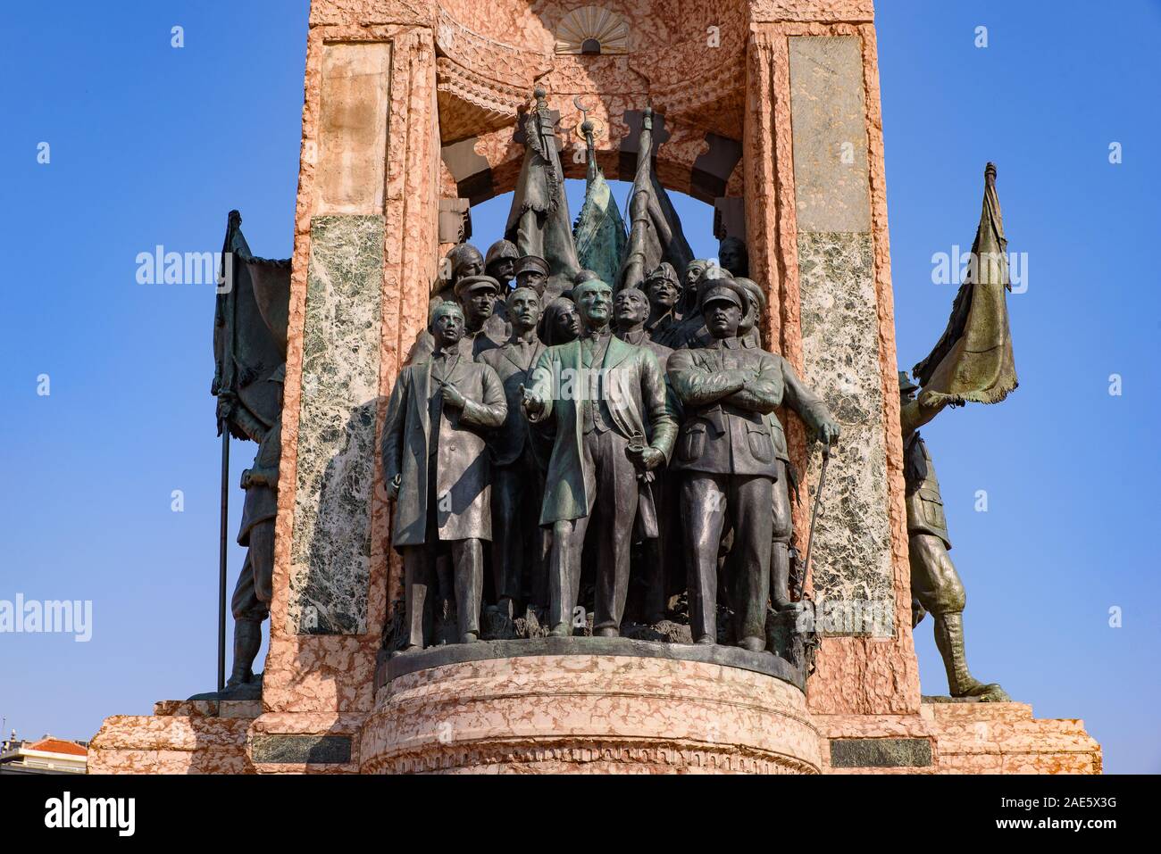 The Republic Monument at Taksim Square in Istanbul, Turkey Stock Photo ...