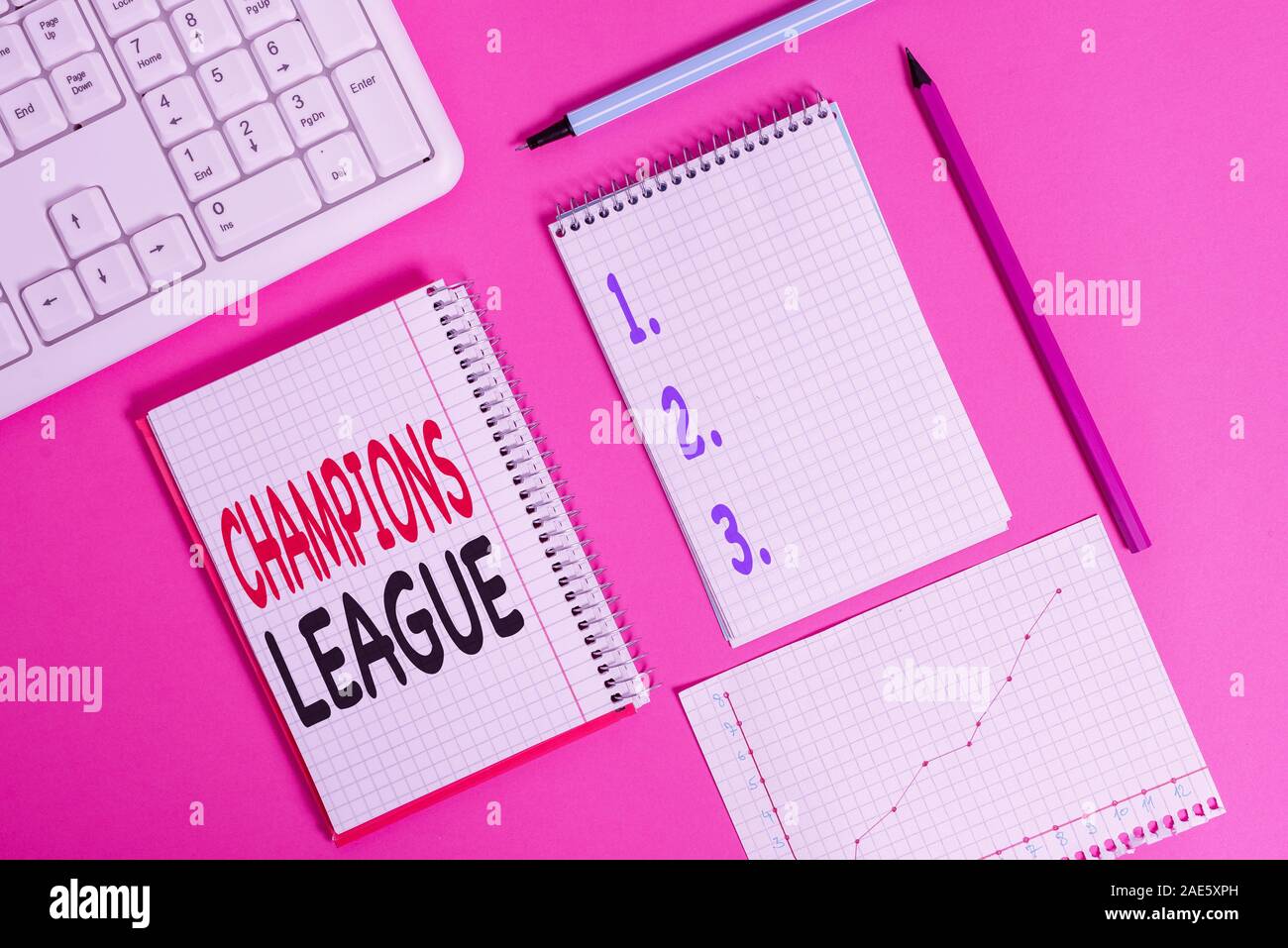 Word writing text Champions League. Business photo showcasing Yearly ...