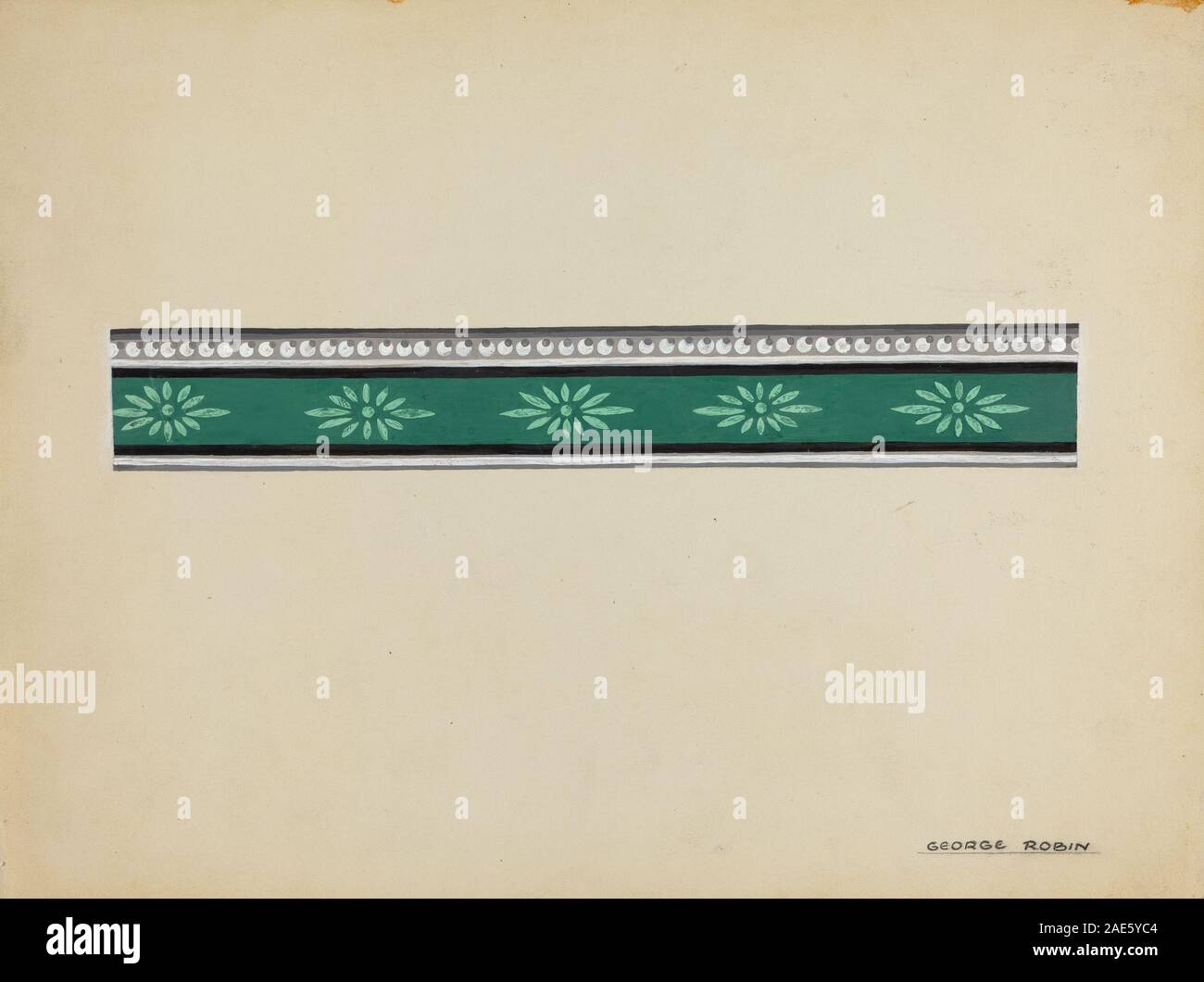 Wall Paper Border; c. 1936 George Robin, Wall Paper Border, c 1936 ...