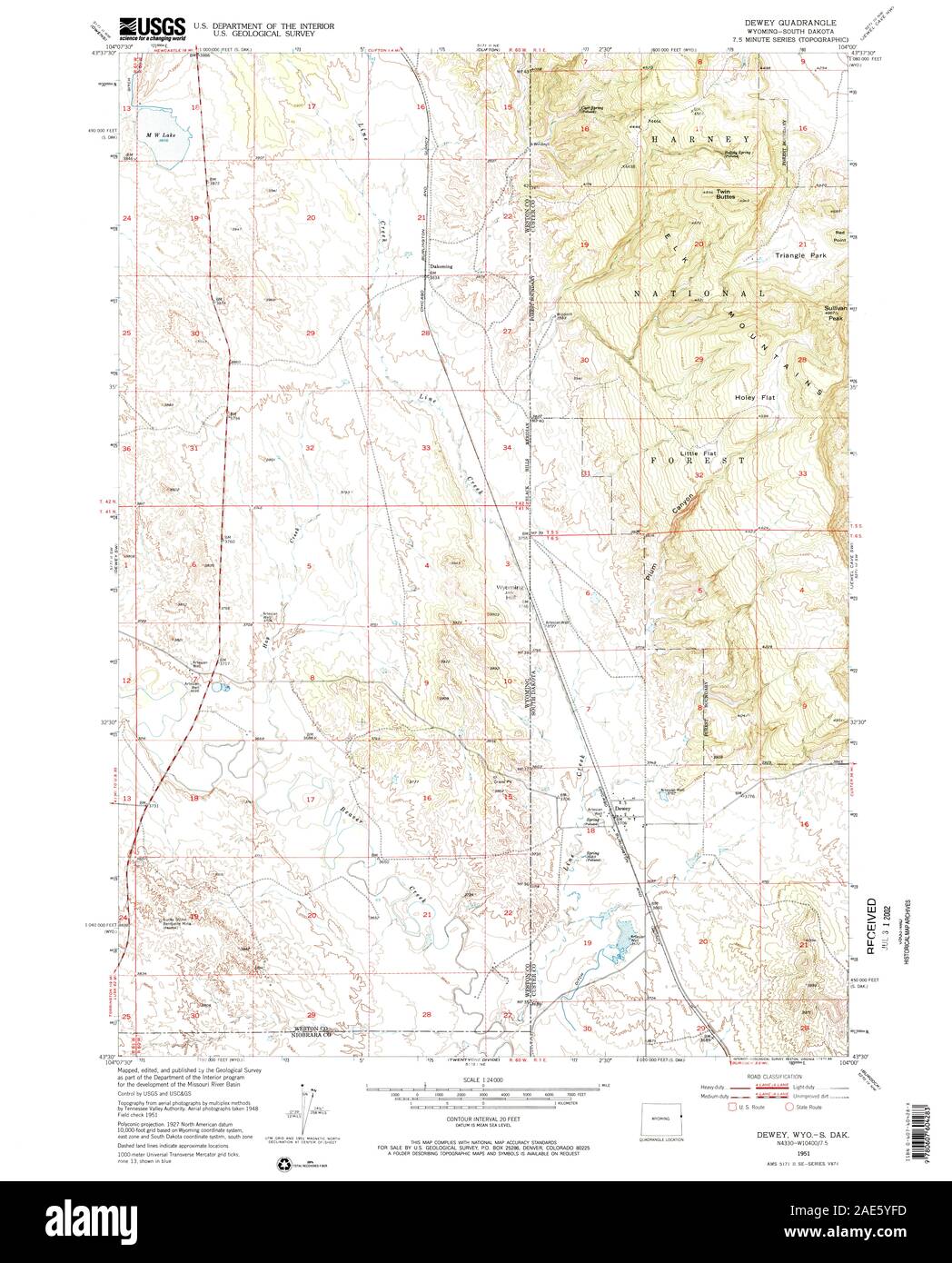 Map of dewey Cut Out Stock Images & Pictures - Alamy