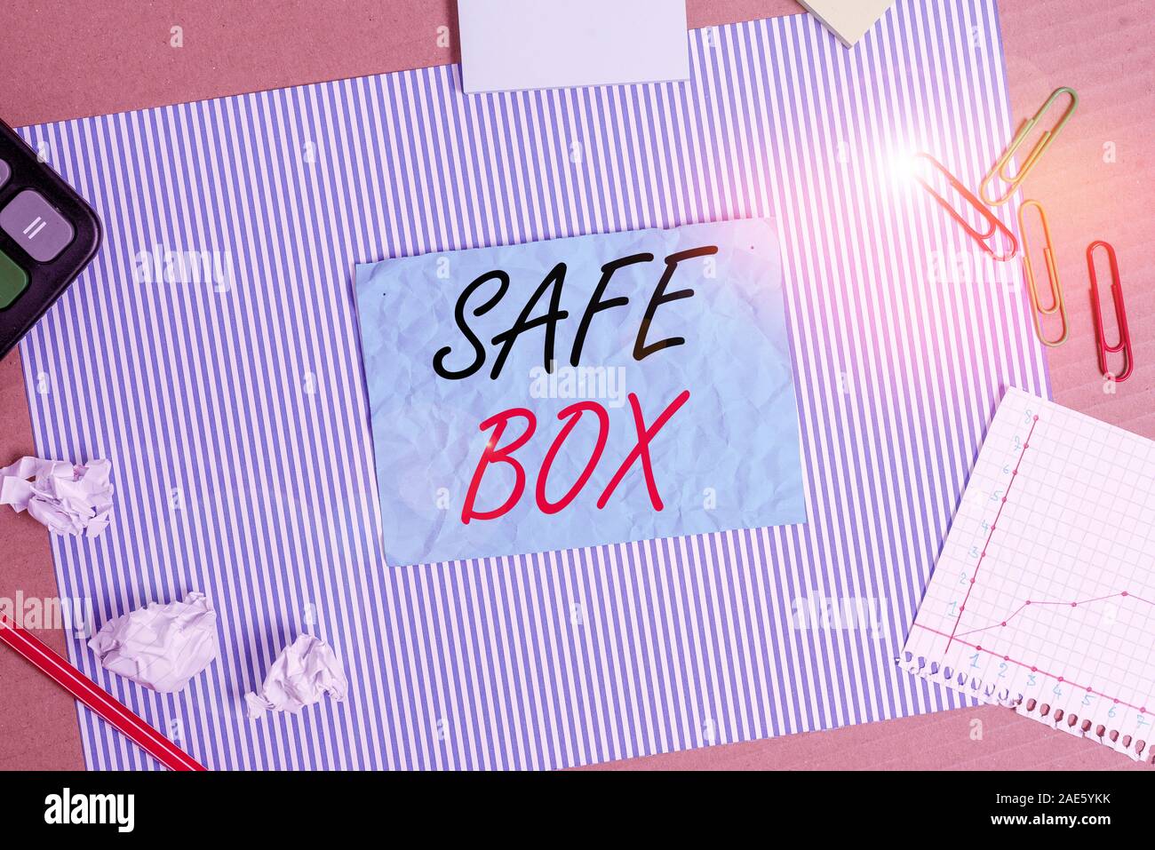 Handwriting text Safe Box. Conceptual photo A small structure where you ...