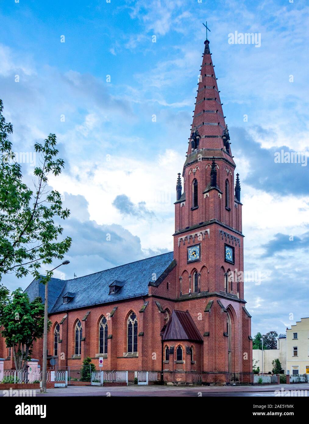 Neo-Gothic Saint Peter and Paul Catholic Church in Dessau Saxony-Anhalt ...
