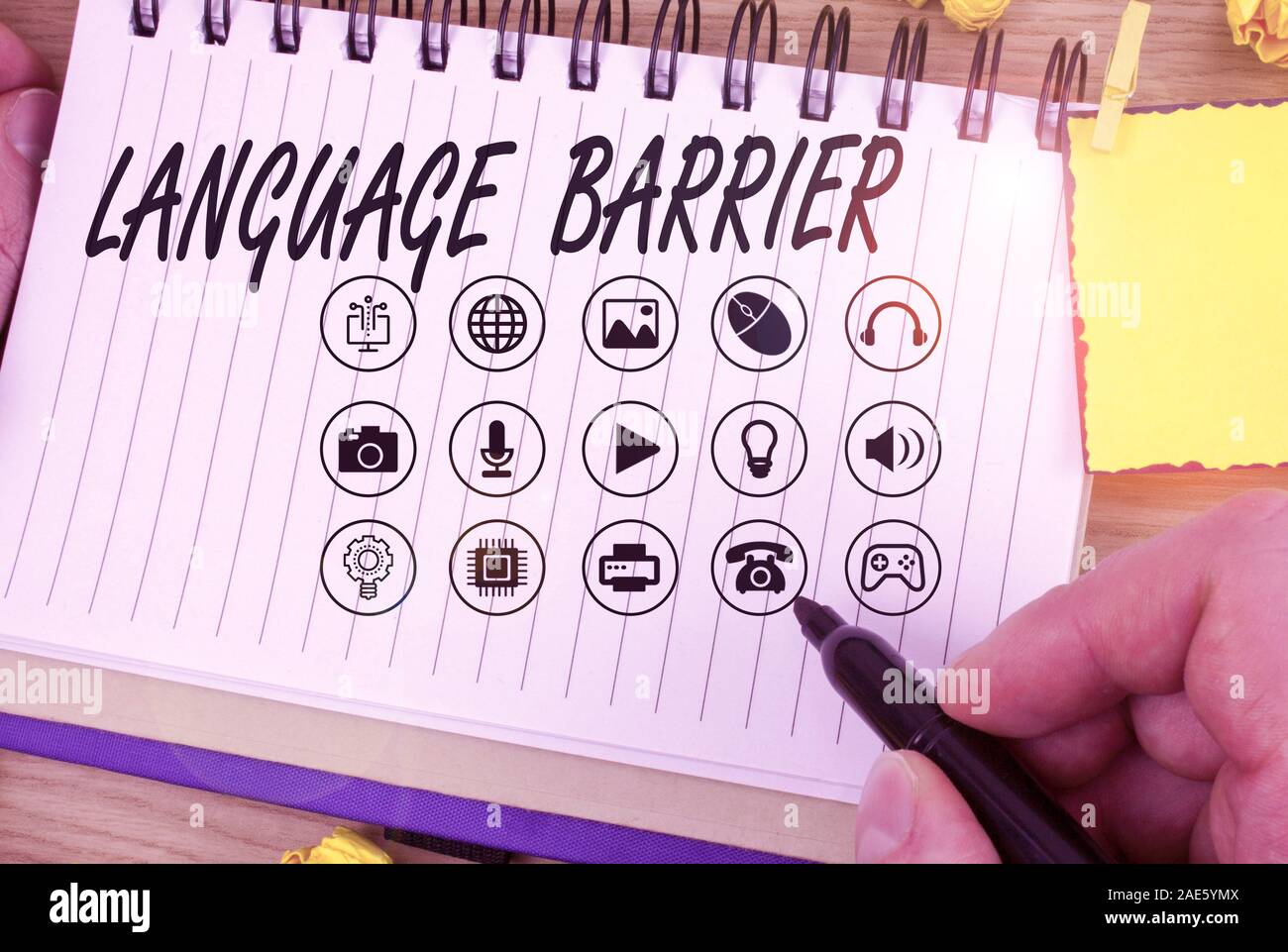 Handwriting text writing Language Barrier. Conceptual photo ...