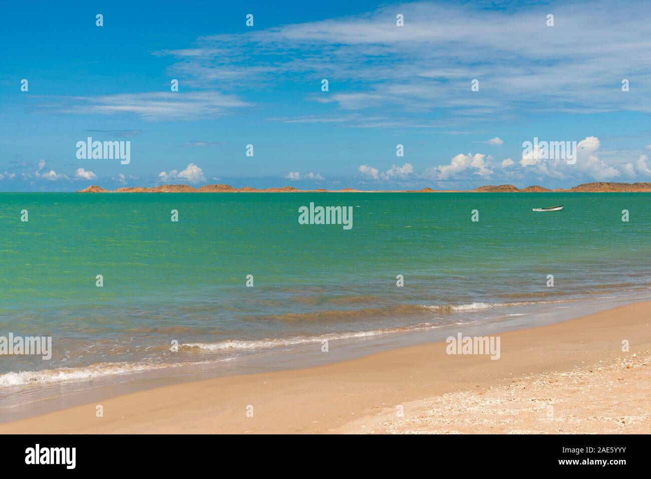 Coastal scenery in the Guajira, peninsula of northern Colombia Stock ...
