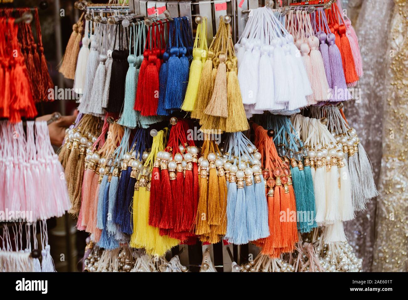 Set of tassels in various colors for design elements in view Stock ...