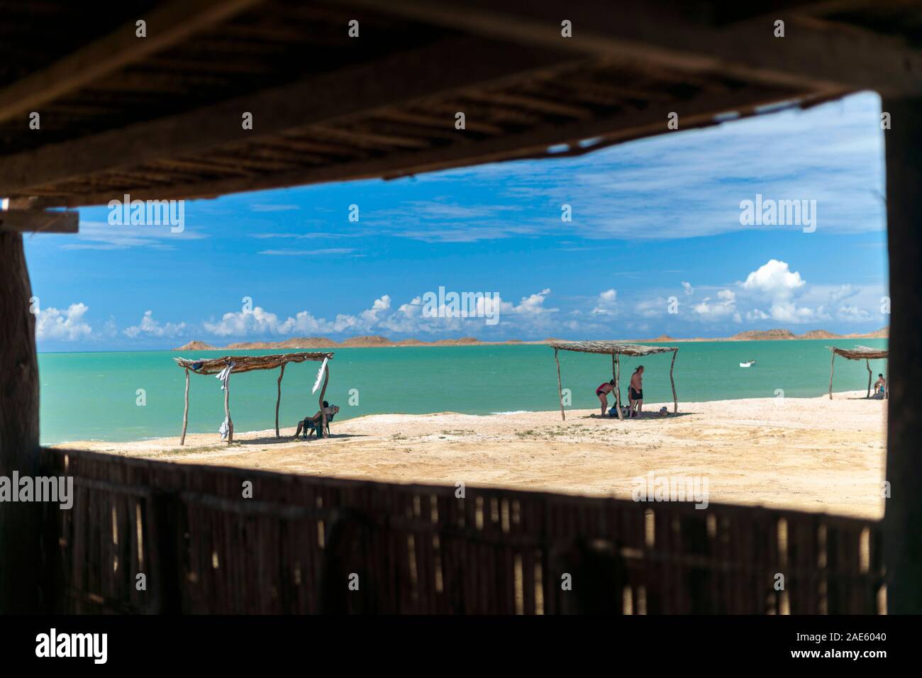 Coastal scenery in the Guajira, peninsula of northern Colombia Stock ...