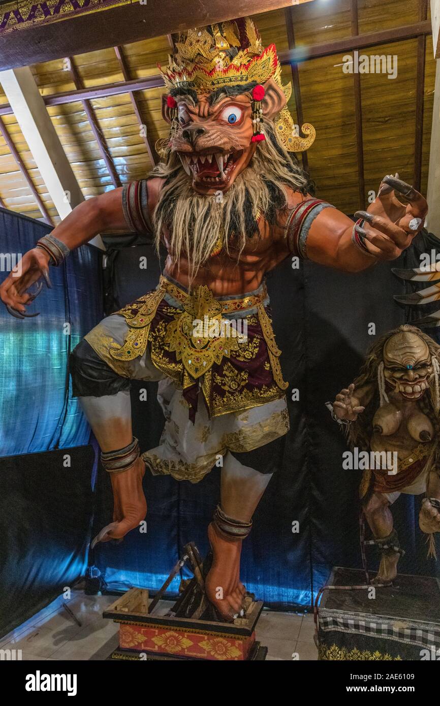 Ogoh-Ogoh, demon statue made for Ngrupuk parade conducted on the eve of ...