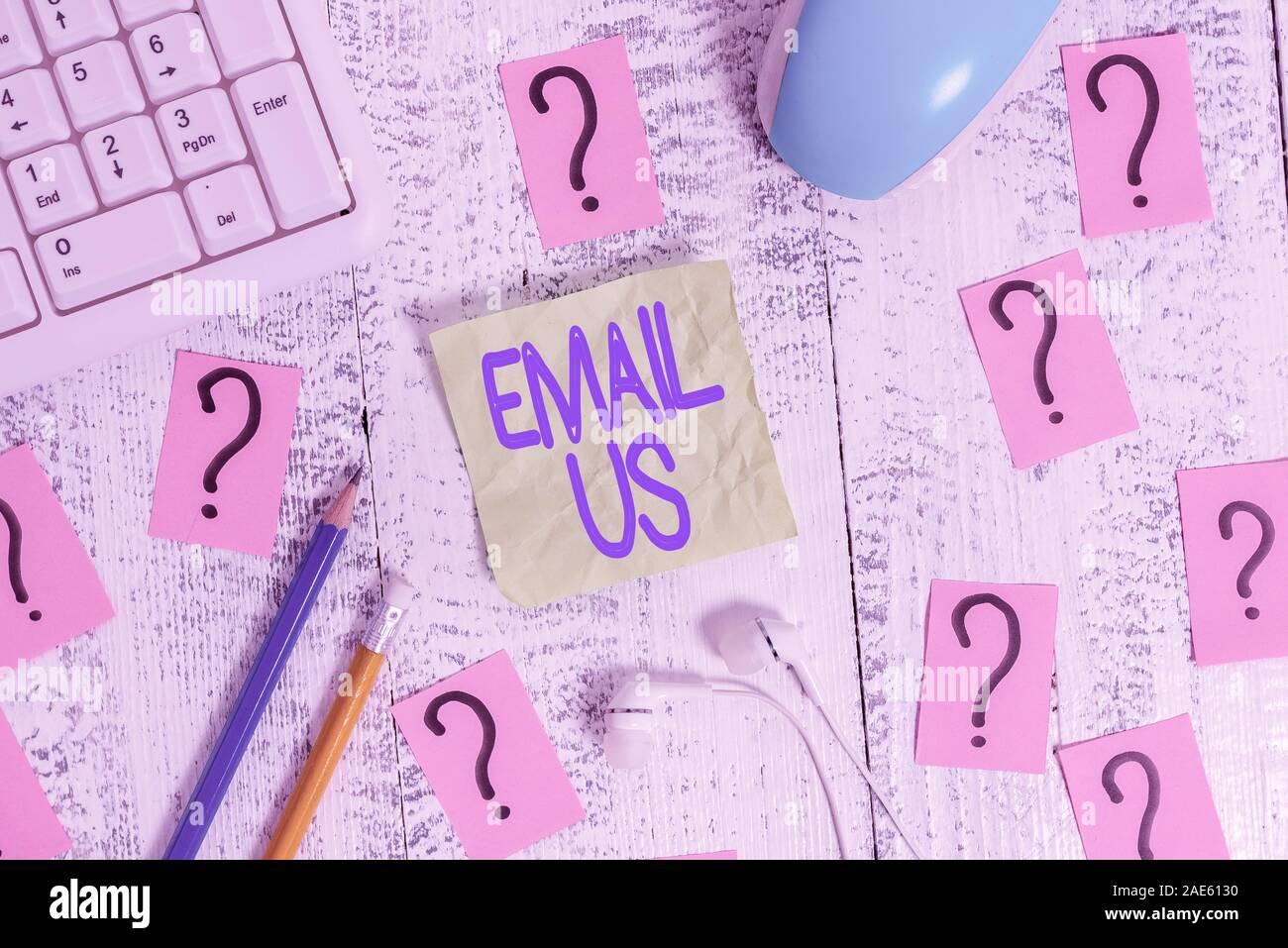 Word writing text Email Us. Business photo showcasing Sending a ...