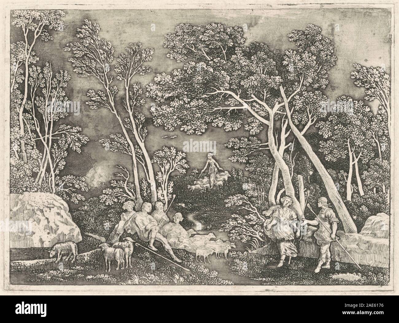 Nymphs in a Landscape; 1716/1717 Gerhard Janssen, Nymphs in a Landscape ...