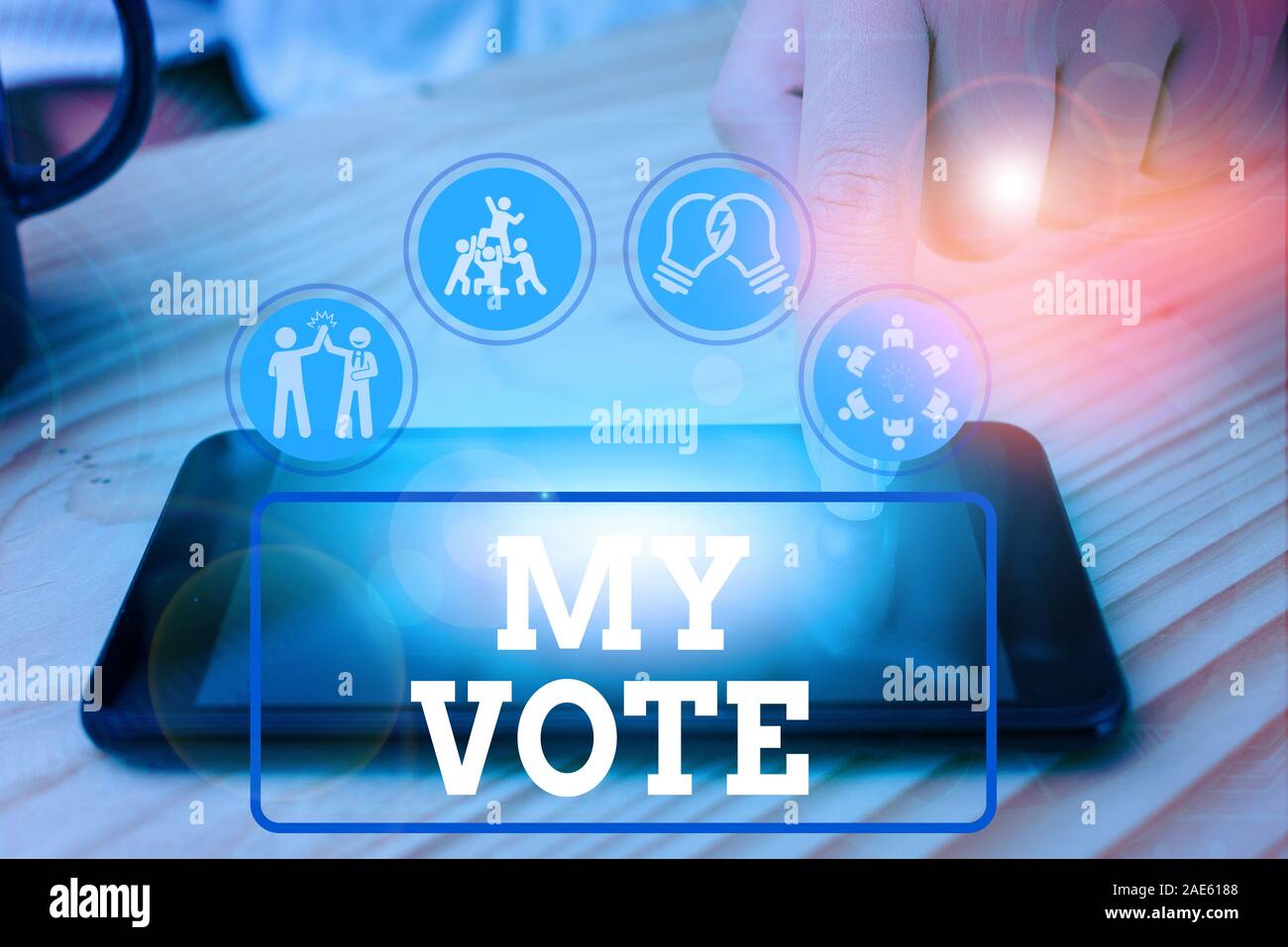 Text sign showing My Vote. Business photo showcasing the act of showing ...