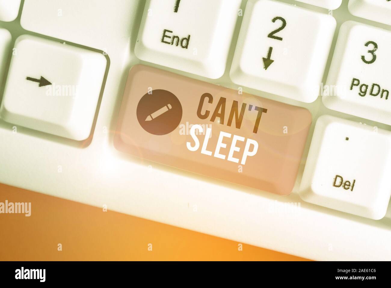 Conceptual hand writing showing Can T Sleep. Concept meaning trouble ...