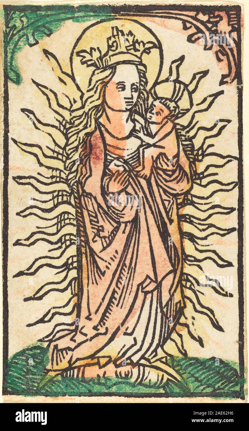 This German 15th-century painting depicts the Madonna and Child ...