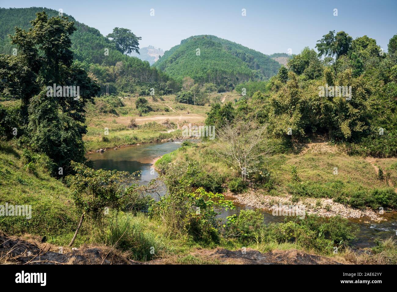 Rural landscape near of the Luang Namtha, Laos, Asia Stock Photo - Alamy