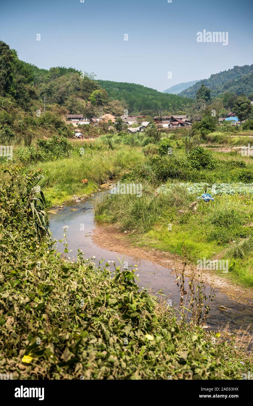 Rural landscape near of the Luang Namtha, Laos, Asia Stock Photo - Alamy