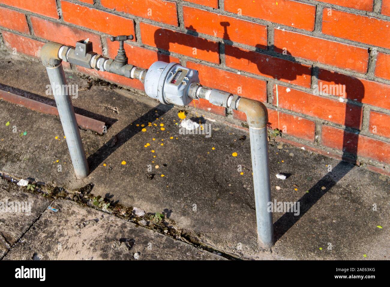 Treated water pipe provided by goverment as basic household utility ...