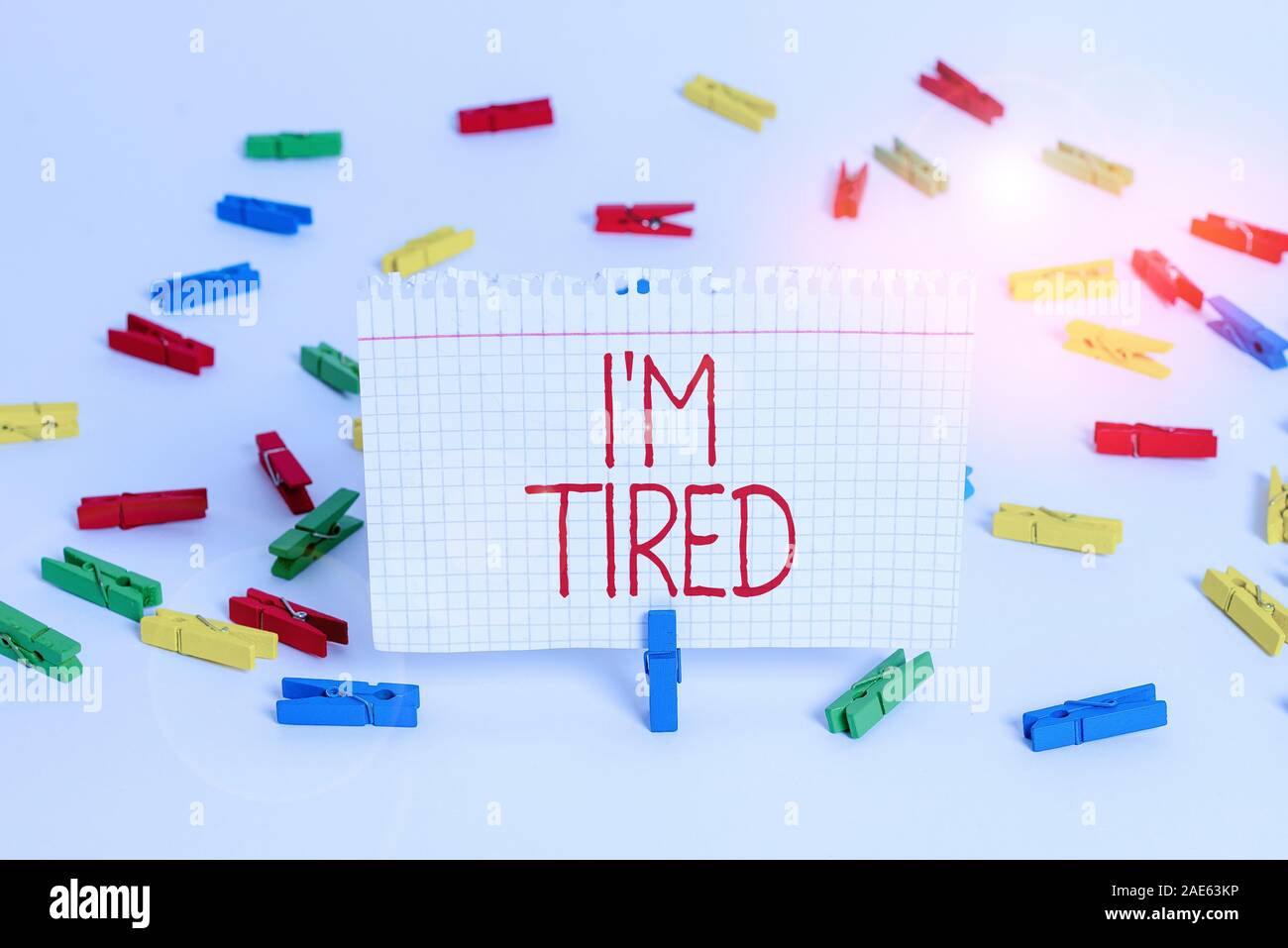 Writing note showing I M Tired. Business concept for drained of ...