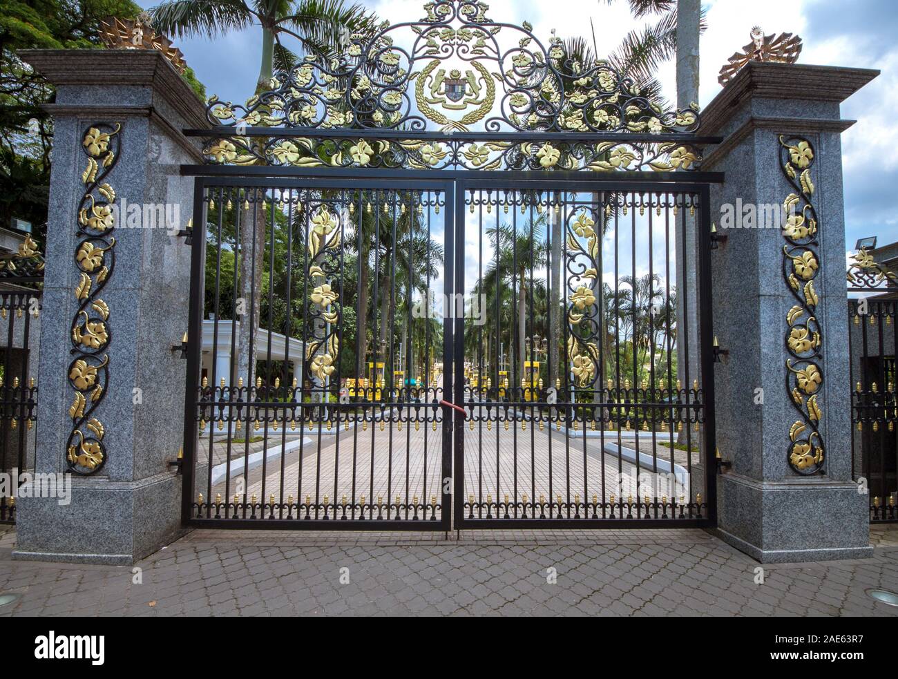 Luxury gate of the old royal palace of Malaysia, the country's ...