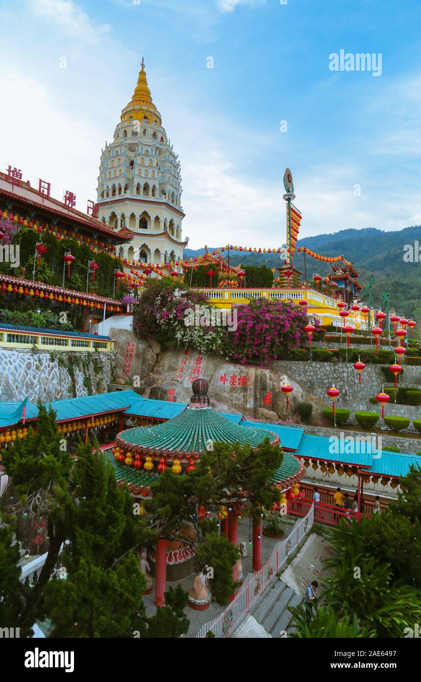 Kek Lok Si temple, a famous tourist landmark in Penang Malaysia Stock ...