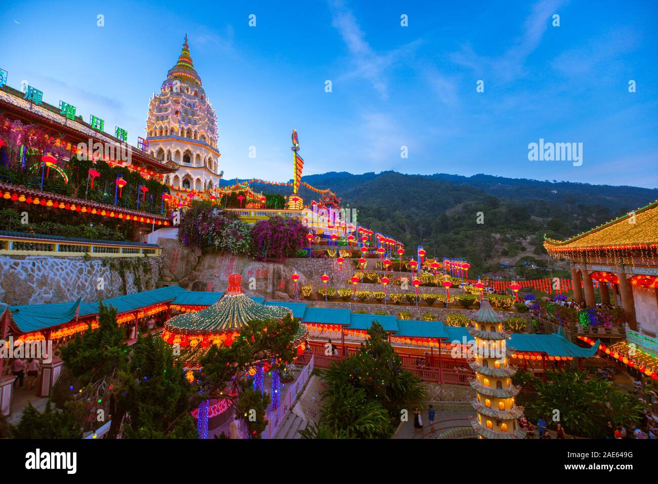 Kek Lok Si temple, a famous tourist landmark in Penang Malaysia Stock ...